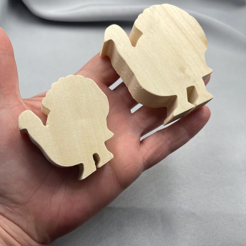 Unfinished Wooden Turkey Cutout, Craft Blank for Painting, DIY ...