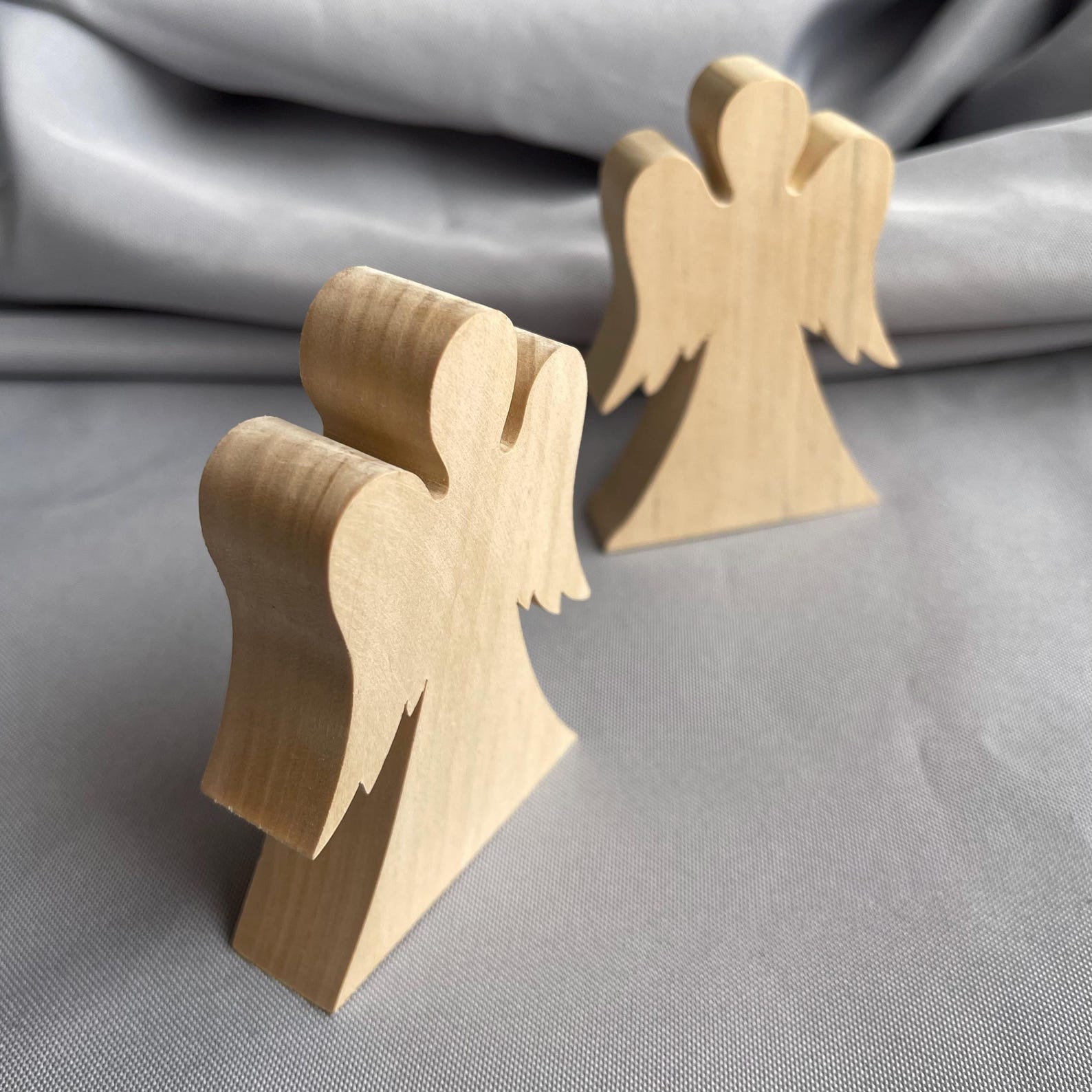 Wood Unfinished Angel Standing Cutout, Small Figurine, Blank Ready to ...