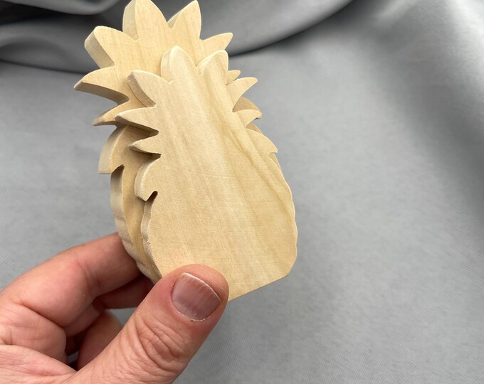 Unfinished Wooden Pineapple Shape 01 | Pineapple Fruit Cutout |food ...