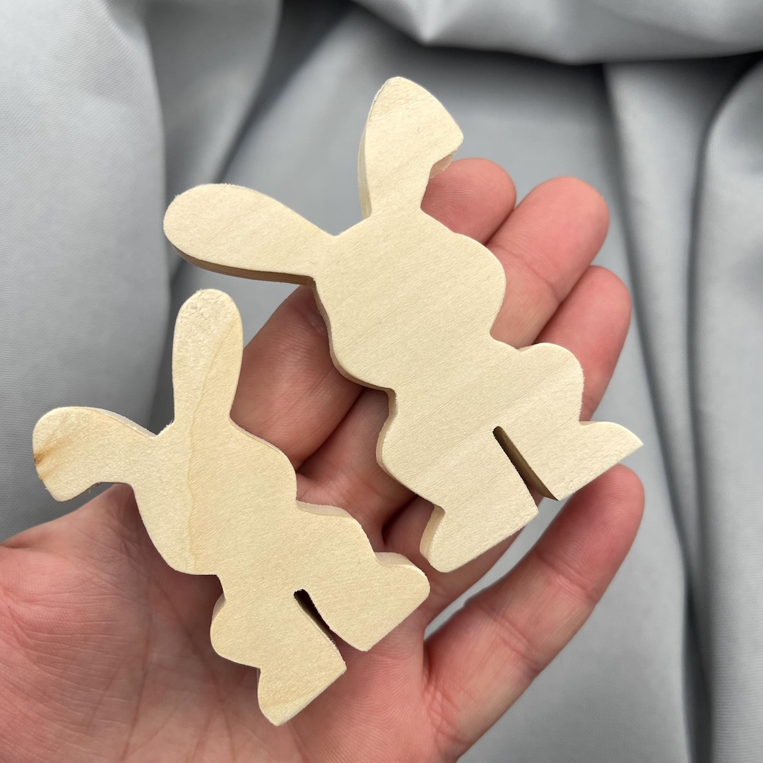 Easter Bunny Cutouts, Small Unfinished Bunny, Diy Wood Rabbit, Bunny ...