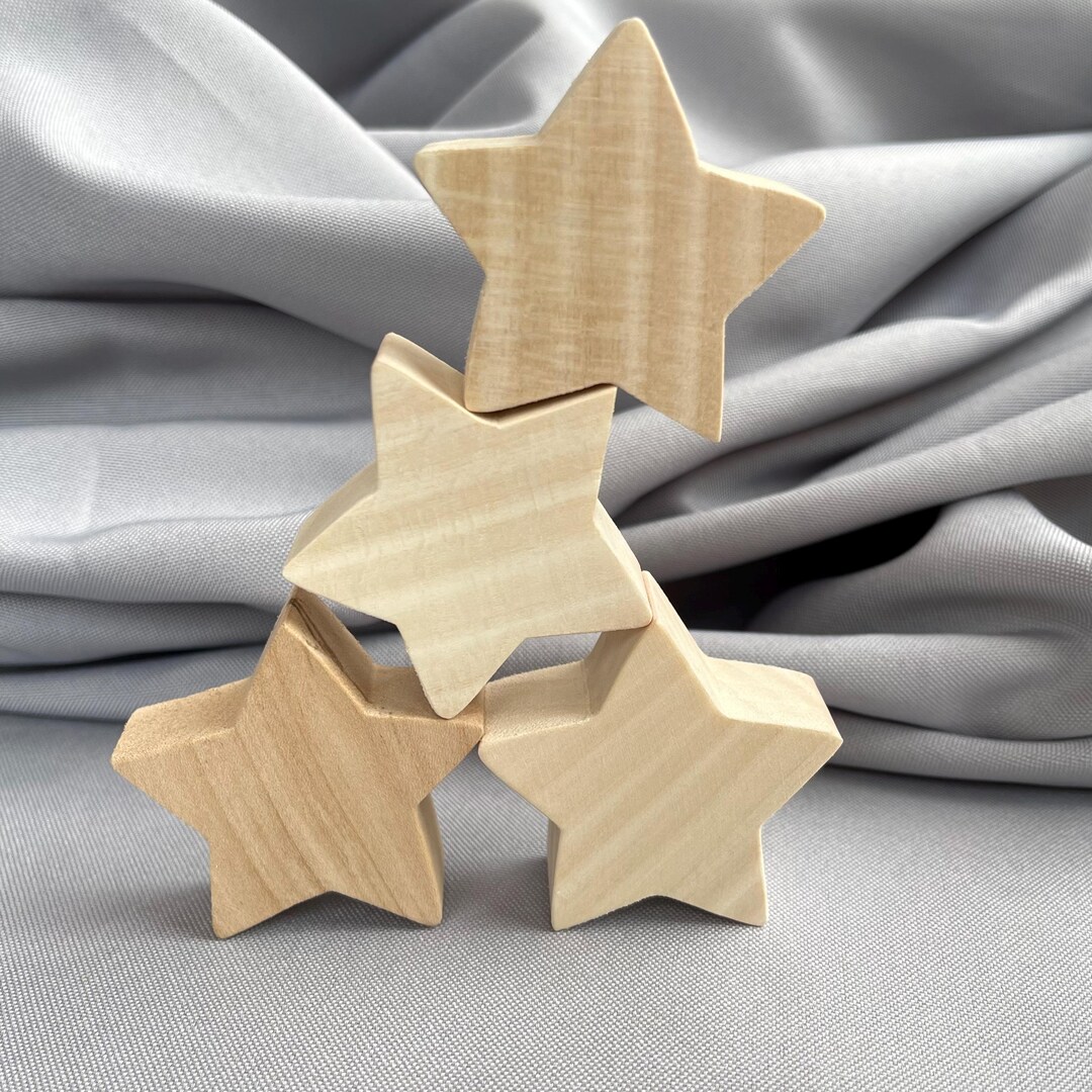Wood Unfinished Star Cutout, Free Standing Star, Blank Wooden Star ...