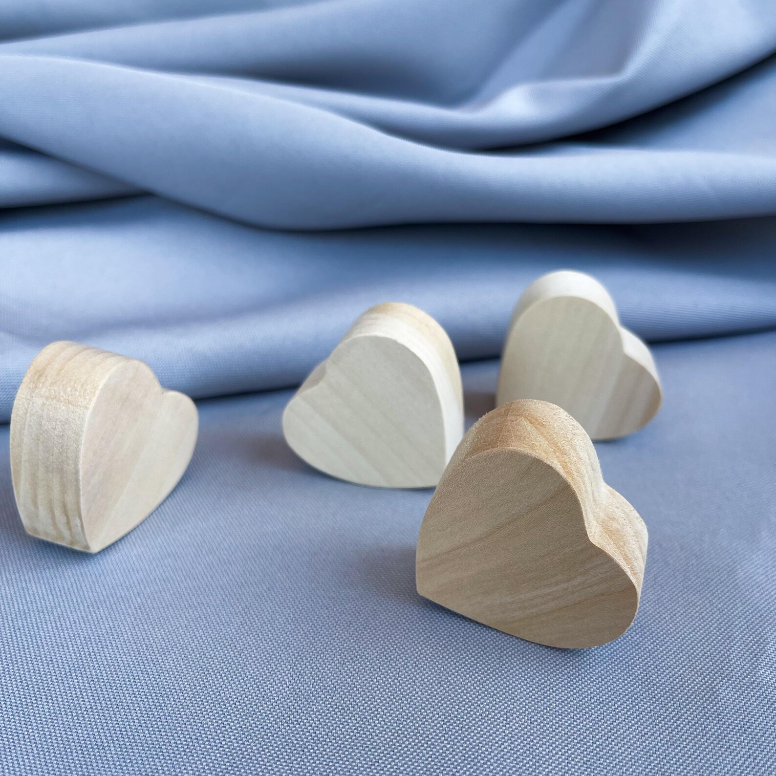 Wooden Blank Heart Cut Out Unfinished, Mini Heart to Paint, Wood ...