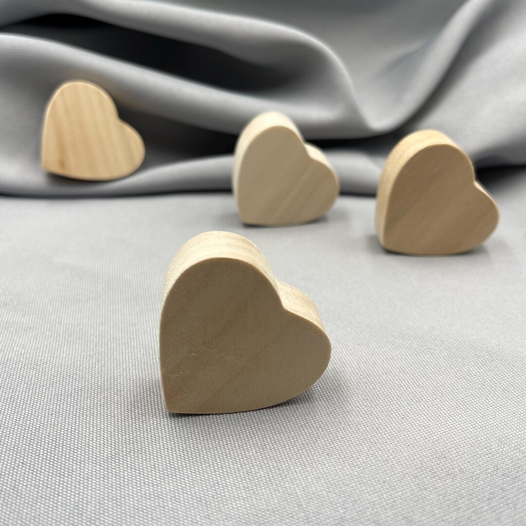 Unpainted Small Wood Heart, Different Sizes Hearts, Wooden Blank Cutout ...