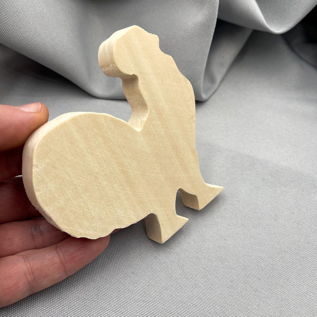Unfinished Rooster, Wood Animal Shape, DIY Craft Supply Small Rooster ...
