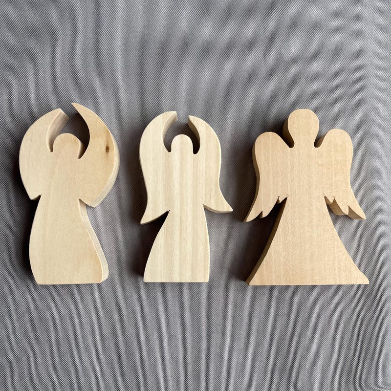 Painted Wood Angel - Etsy