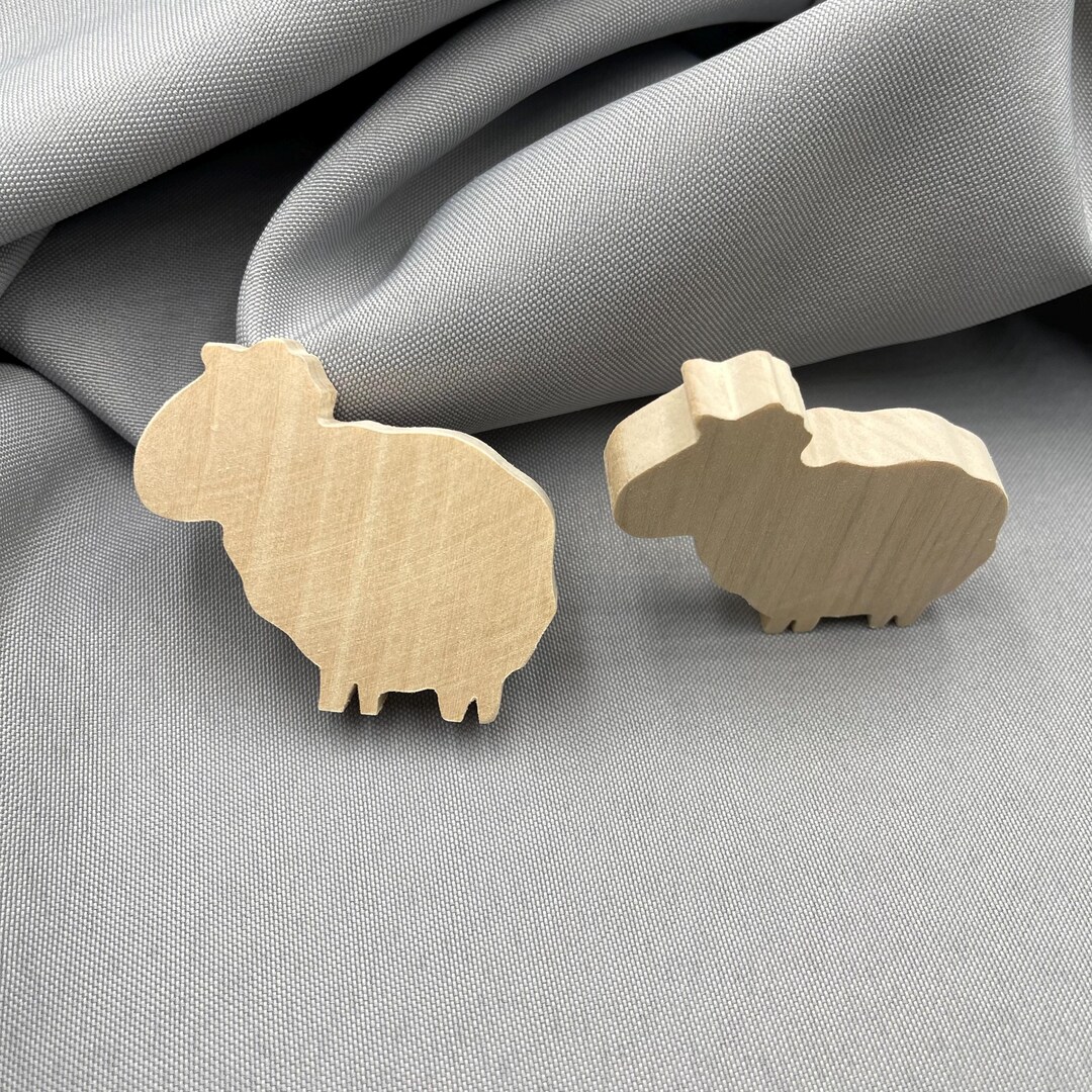 Wooden Little Sheep Craft Diy, Mini Lamb Blank, Solid Wood Ready to ...