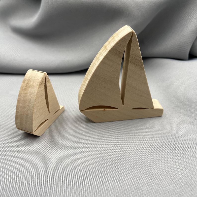 Unfinished Small Standing Sailboat, Wooden Blank Boat Cutout, Small ...