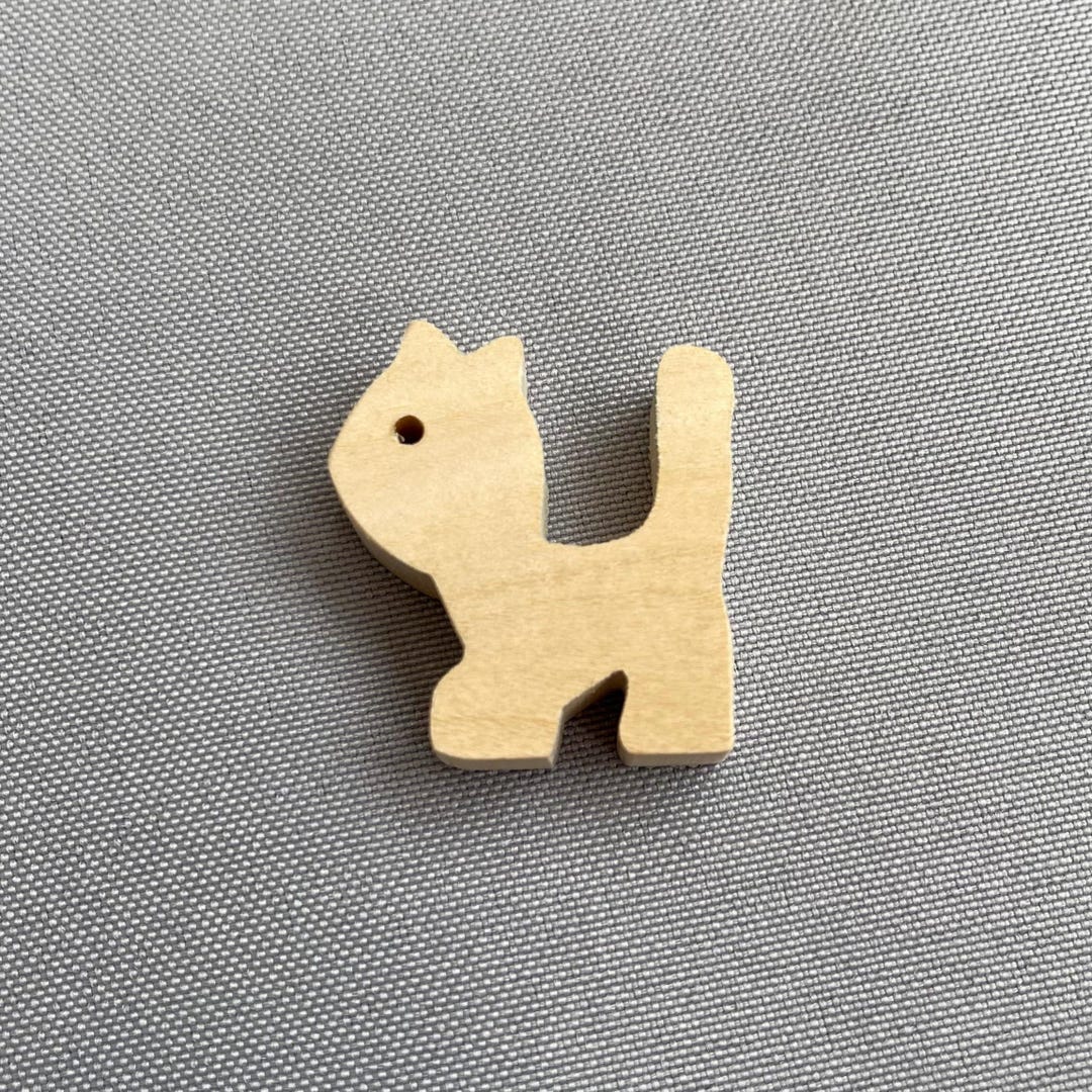 Mini Standing Cat Figurine Cutout, Unfinished Wooden Cat, Craft ...