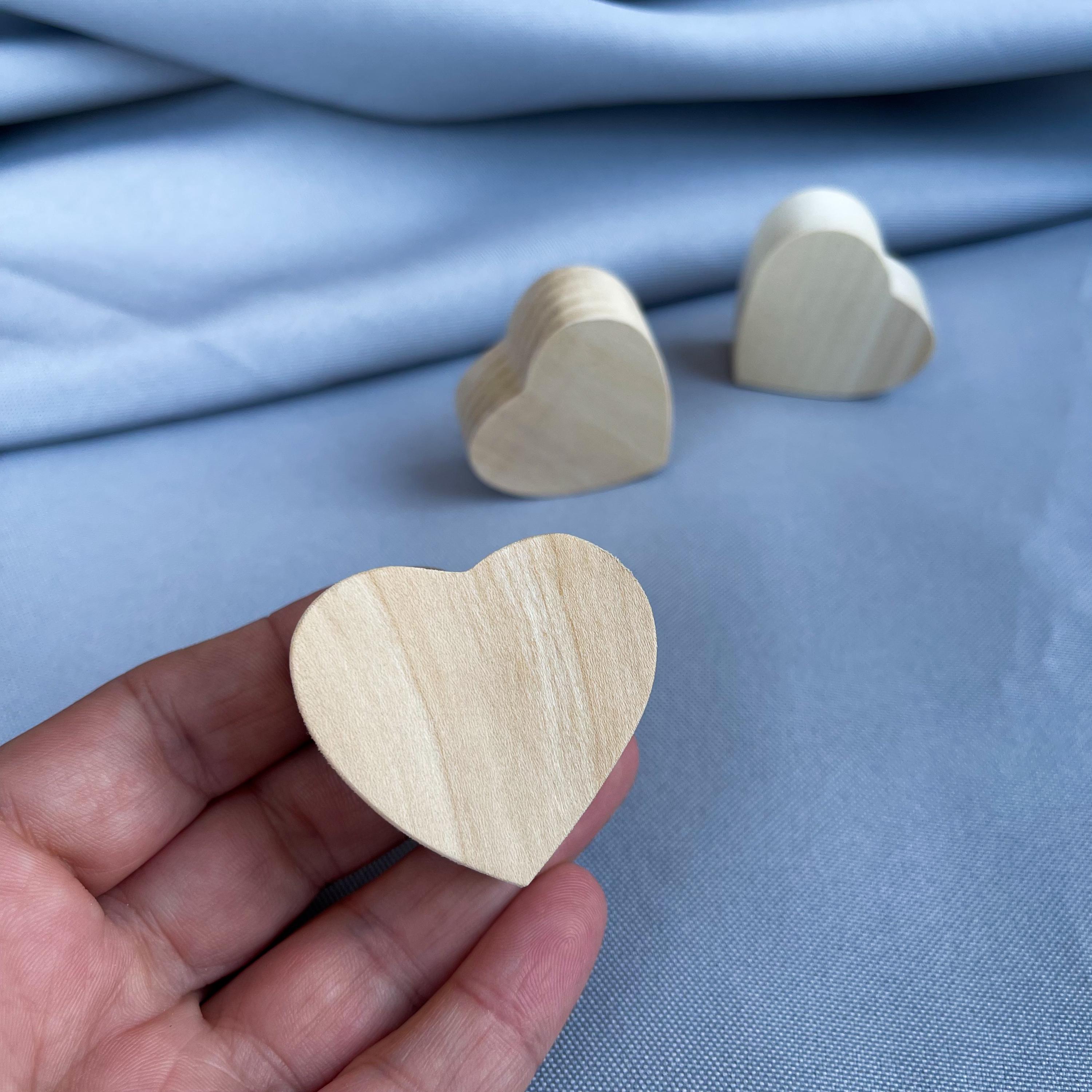 Wooden Hearts for Crafts, Blank Standing Unfinished, Heart to Paint ...