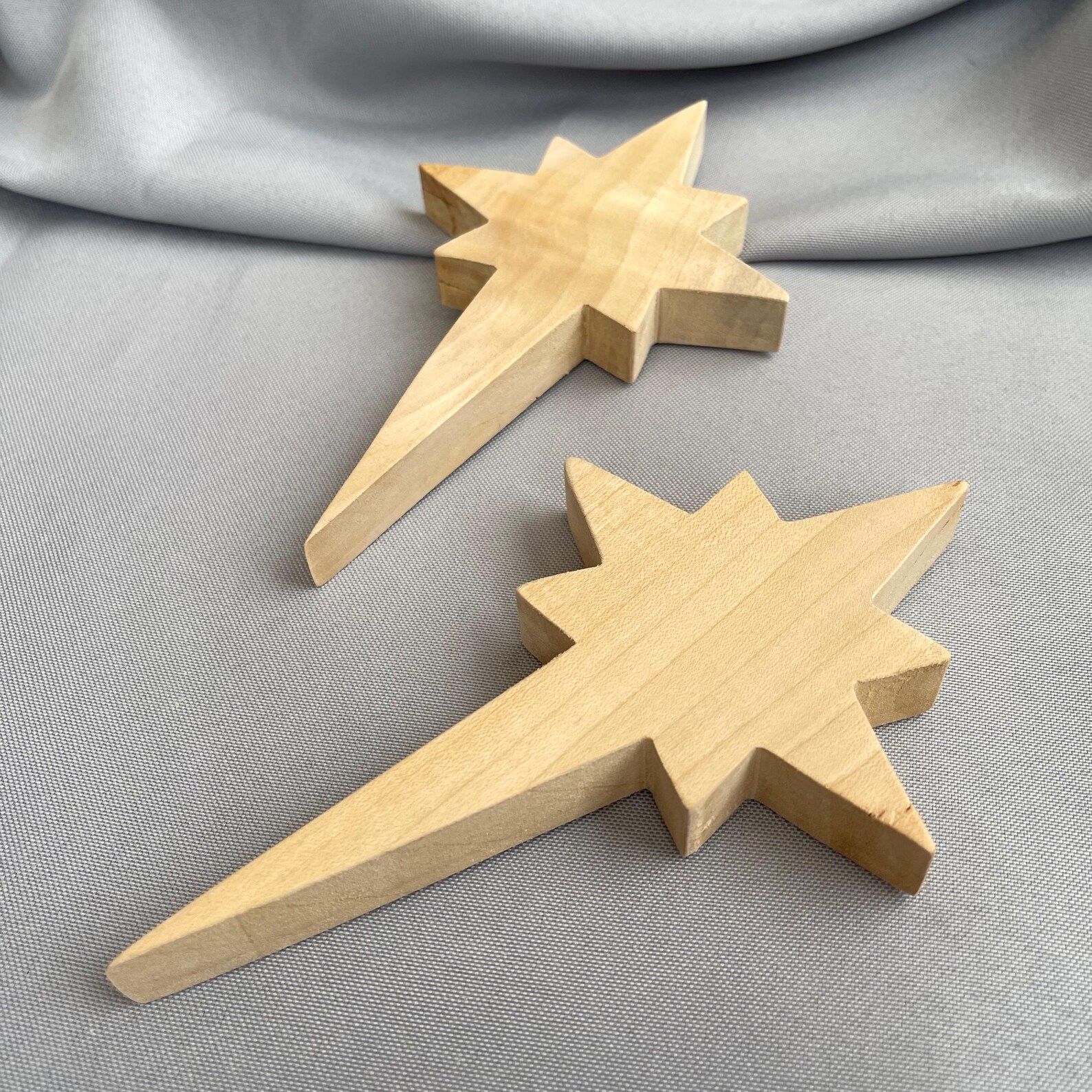 Unfinished Large Wooden Bethlehem Star, Christmas Ornament North Star ...