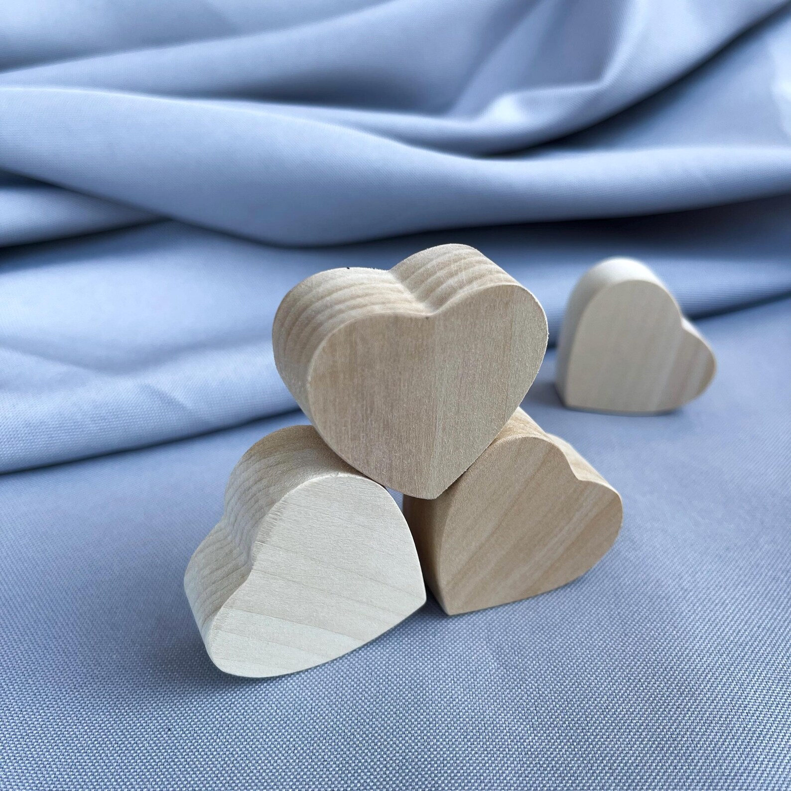 Wooden Blank Heart Cut Out Unfinished, Mini Heart to Paint, Wood ...