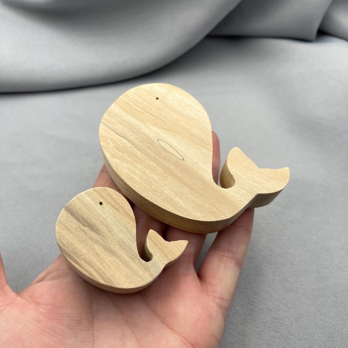 Wooden Whale Cut Out Blanks, Unfinished Fish for Painting, Beach Theme ...