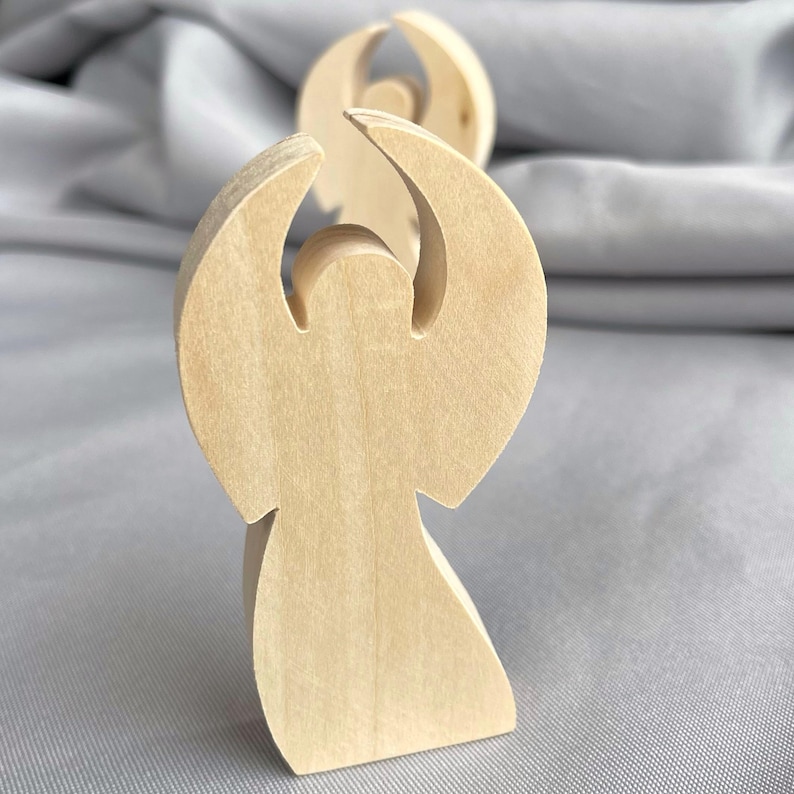 Wooden Unfinished Angels 2 Style, Angel Cut Out, Small Angel for Craft ...