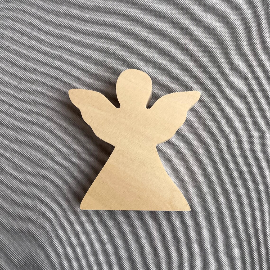 Mini Wood Standing Angel Cut Out, Unfinished Angel, Small Craft ...