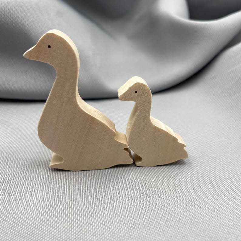 Unfinished Wooden Goose Cutout, Natural Animal Shape for DIY Crafts ...