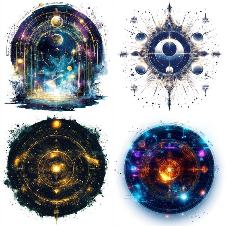 58 Celestial Alchemy Clipart PNG - 58 Mystical Alchemy Symbols, Magic ...