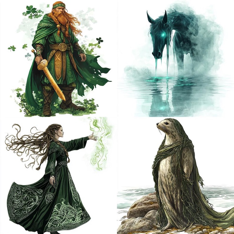 55 Mythical Irish Creatures PNG - 55 Celtic Spirits & Legends Clipart for St. Patrick’s Day ...