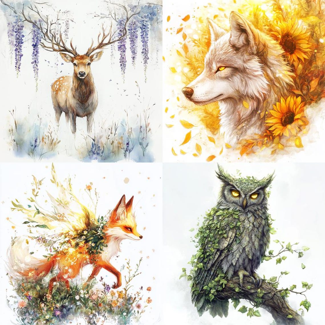 39 Floral Elemental Spirits Clipart PNG - 39 Enchanted Fantasy ...