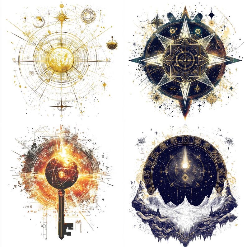 58 Celestial Alchemy Clipart PNG - 58 Mystical Alchemy Symbols, Magic ...