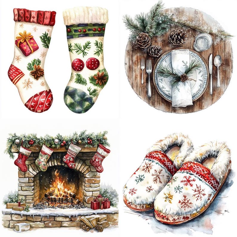Cozy Winter Clipart Set – Warm and Charming Winter Illustrations - Etsy