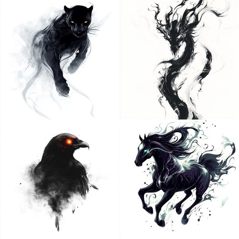 57 Shadow Realm Creatures Clipart PNG - 57 Dark Creatures From Parallel ...