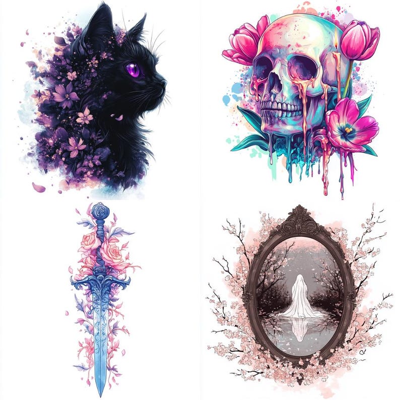 34 Pastel Goth Spring Clipart PNG - 34 Aesthetic Gothic Spring Designs ...