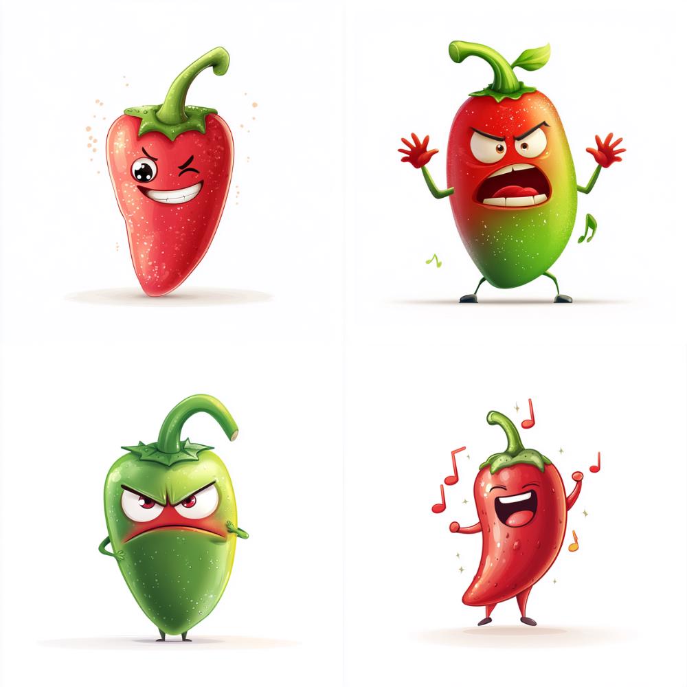 Spicy Jalapeno Faces Clipart: 41 Funny Chili Pepper Pngs (digital ...