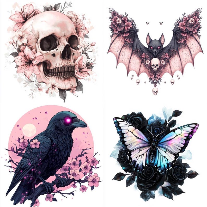 34 Pastel Goth Spring Clipart PNG - 34 Aesthetic Gothic Spring Designs ...