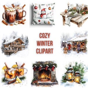 Cozy Winter Clipart Set – Warm and Charming Winter Illustrations - Etsy