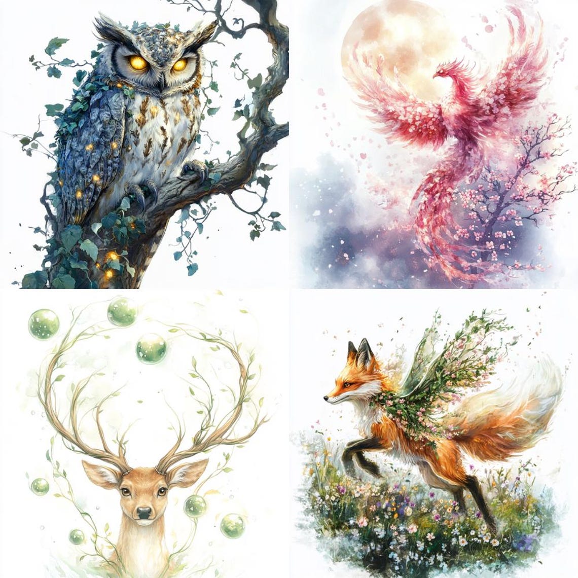 39 Floral Elemental Spirits Clipart PNG - 39 Enchanted Fantasy ...