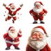 Santa Claus Emotions Clipart – 28 PNG Funny Holiday Faces Pack for ...