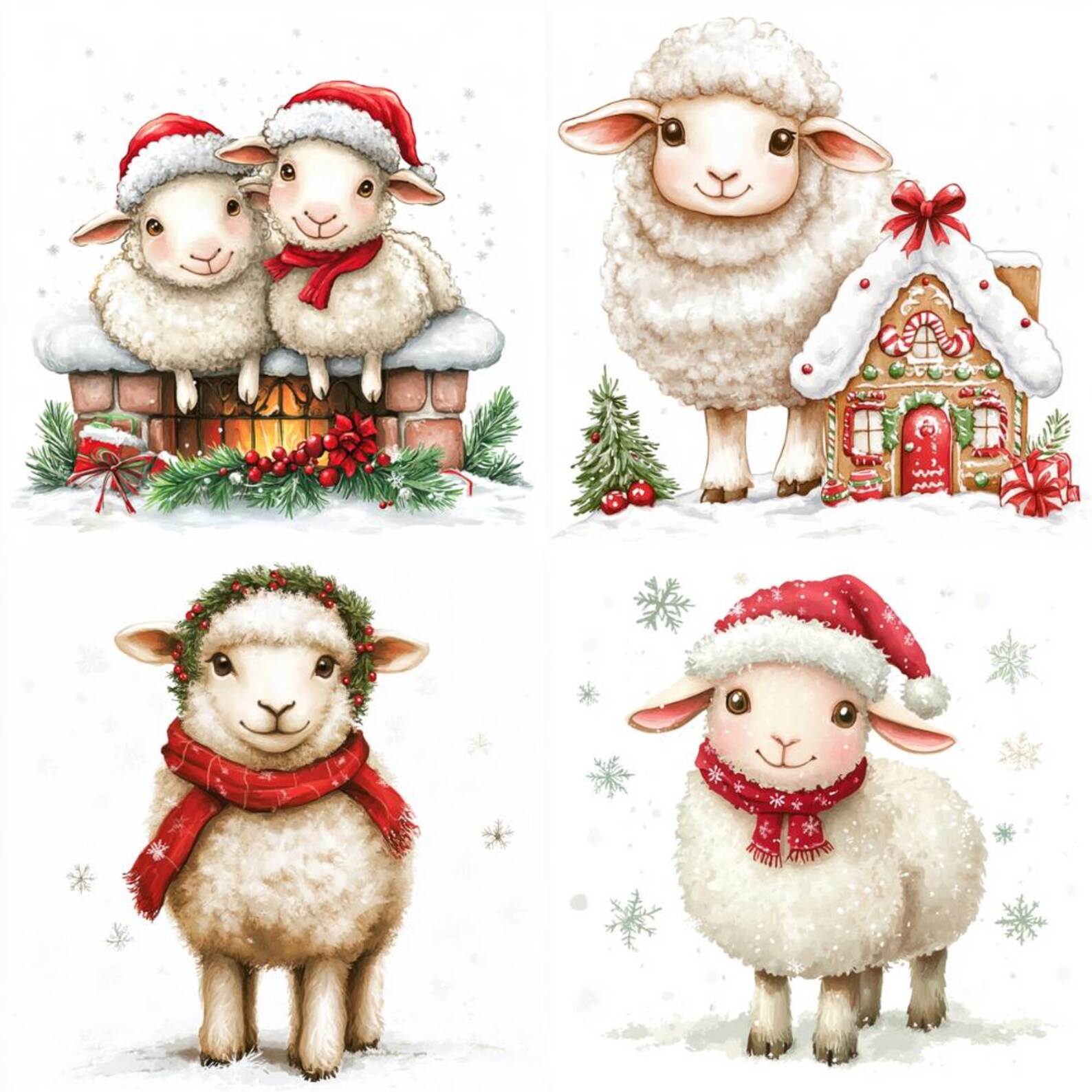 Christmas Sheep Clipart PNG, 54 Christmas Sheep PNG, Xmas Baby Sheep ...