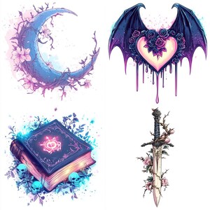 34 Pastel Goth Spring Clipart PNG - 34 Aesthetic Gothic Spring Designs ...