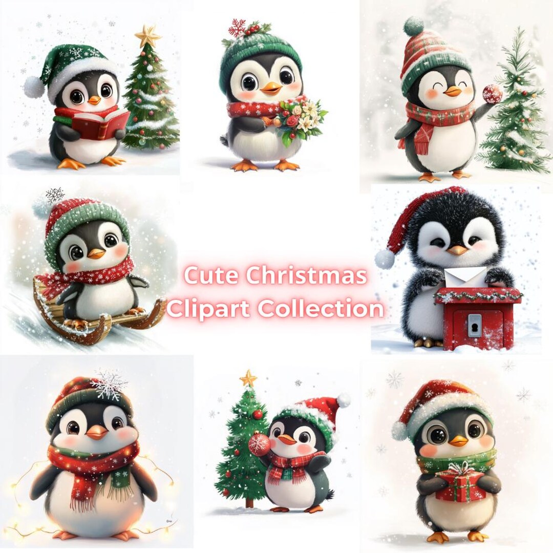 Christmas Penguin Clipart PNG, 14 Christmas Penguin PNG, Xmas Baby ...