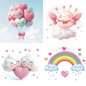 37 PNG Kawaii Love Characters Clipart - 37 Adorable Valentine’s Day ...