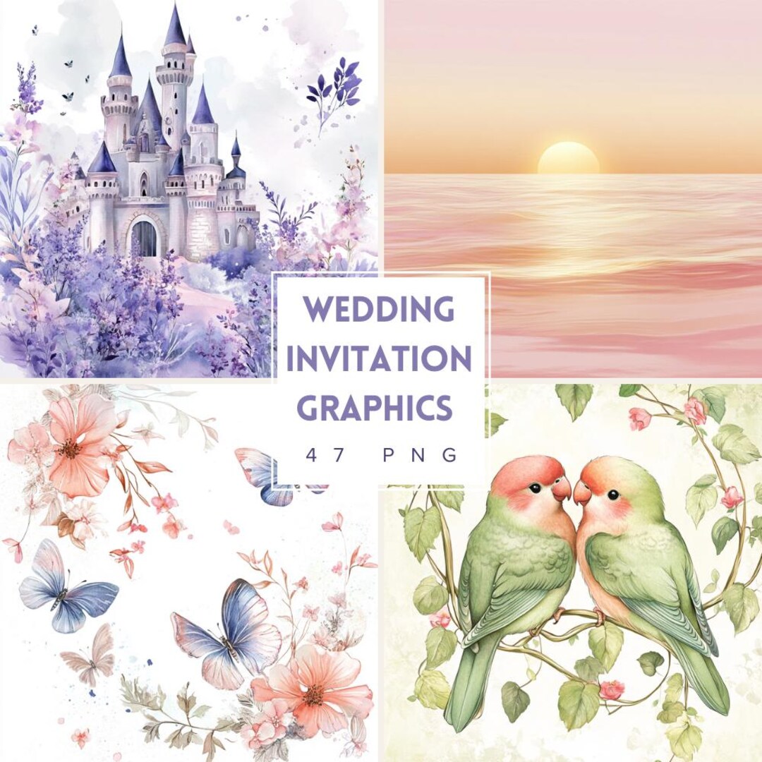 Wedding Invitation Graphics - Elegant Designs for Your Special Day - Etsy