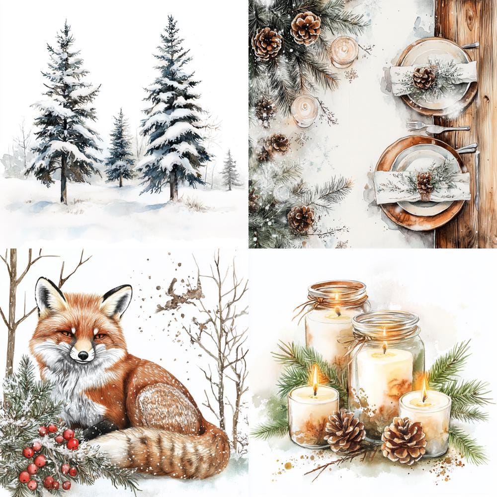 Cozy Winter Clipart Set – Warm and Charming Winter Illustrations - Etsy