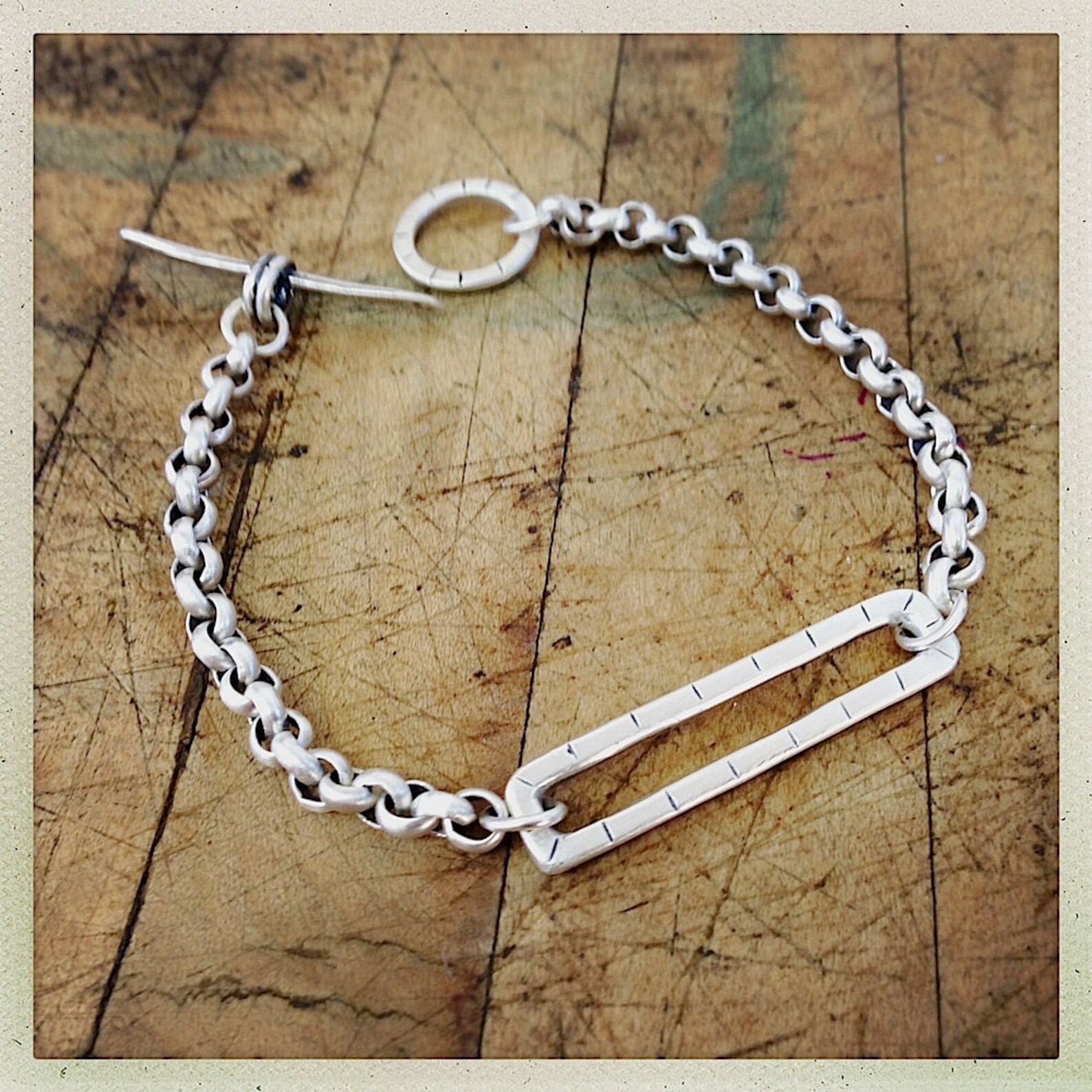 Sterling Silver Bracelet Rectangle | Etsy