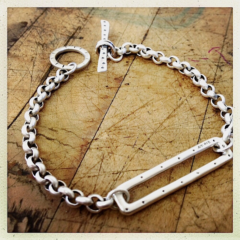 Sterling Silver Bracelet Rectangle | Etsy