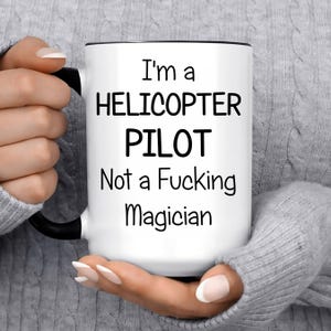 Funny HELICOPTER PILOT Gift Mug for Men and Women L for Birthday ...