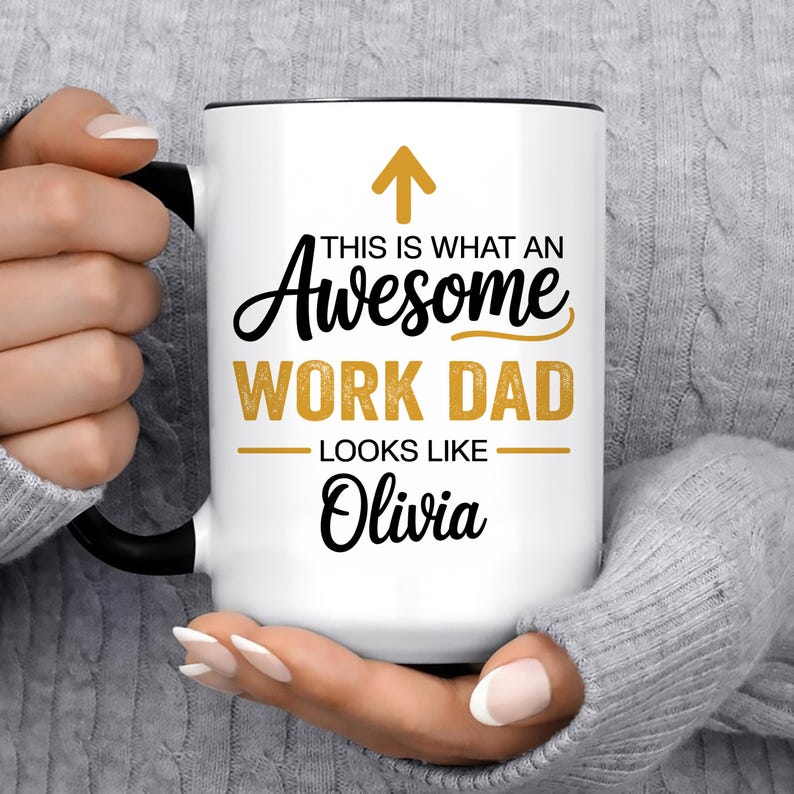 Funny Work Dad Gift Mug for Fathers Day, Christmas, Birthday ...