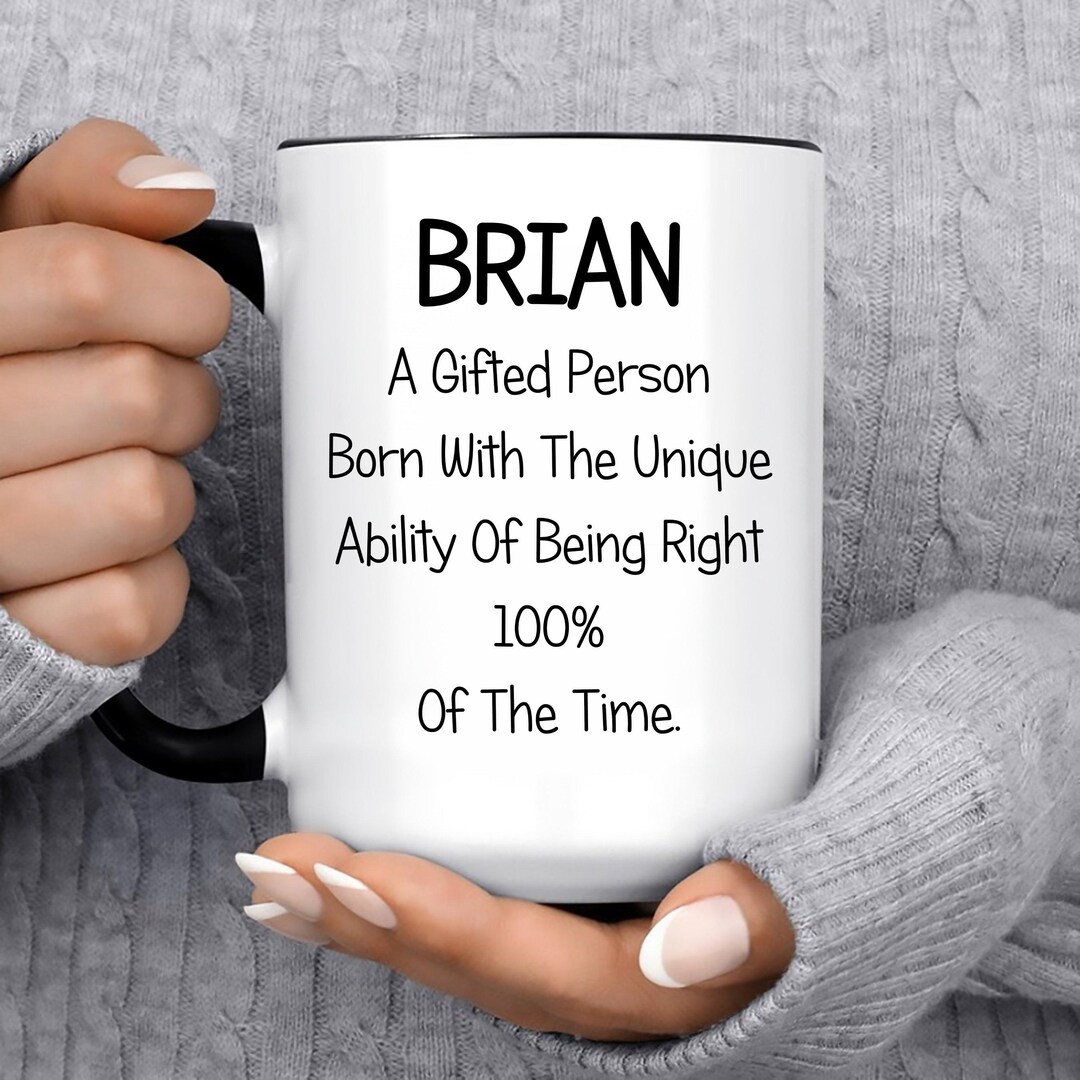 Sarcastic Brian Mug-brian Definition Mug-funny Brian Mug-personalised ...