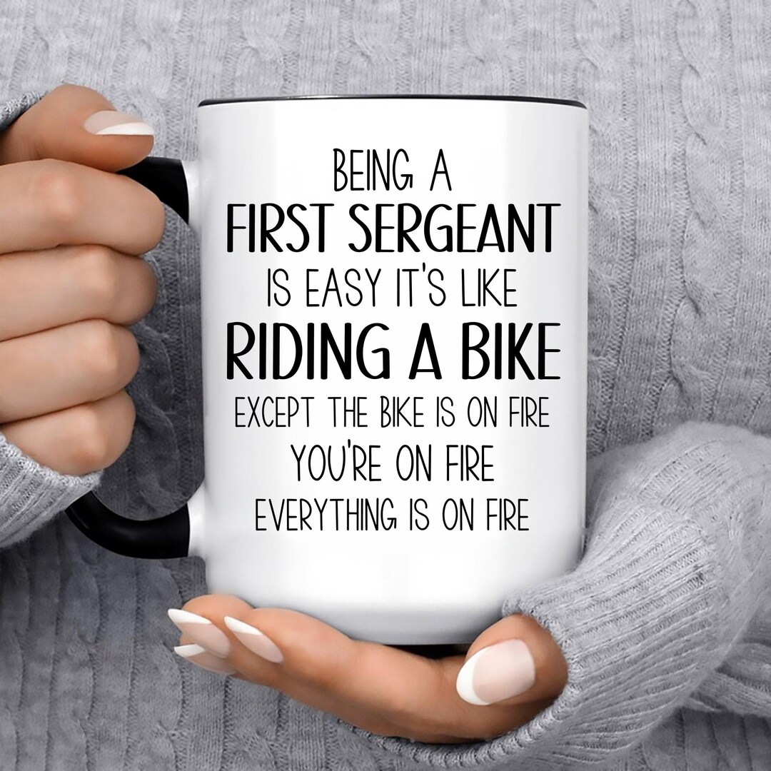 Funny FIRST SERGEANT Gift Mug for Men and Women L for Birthday ...