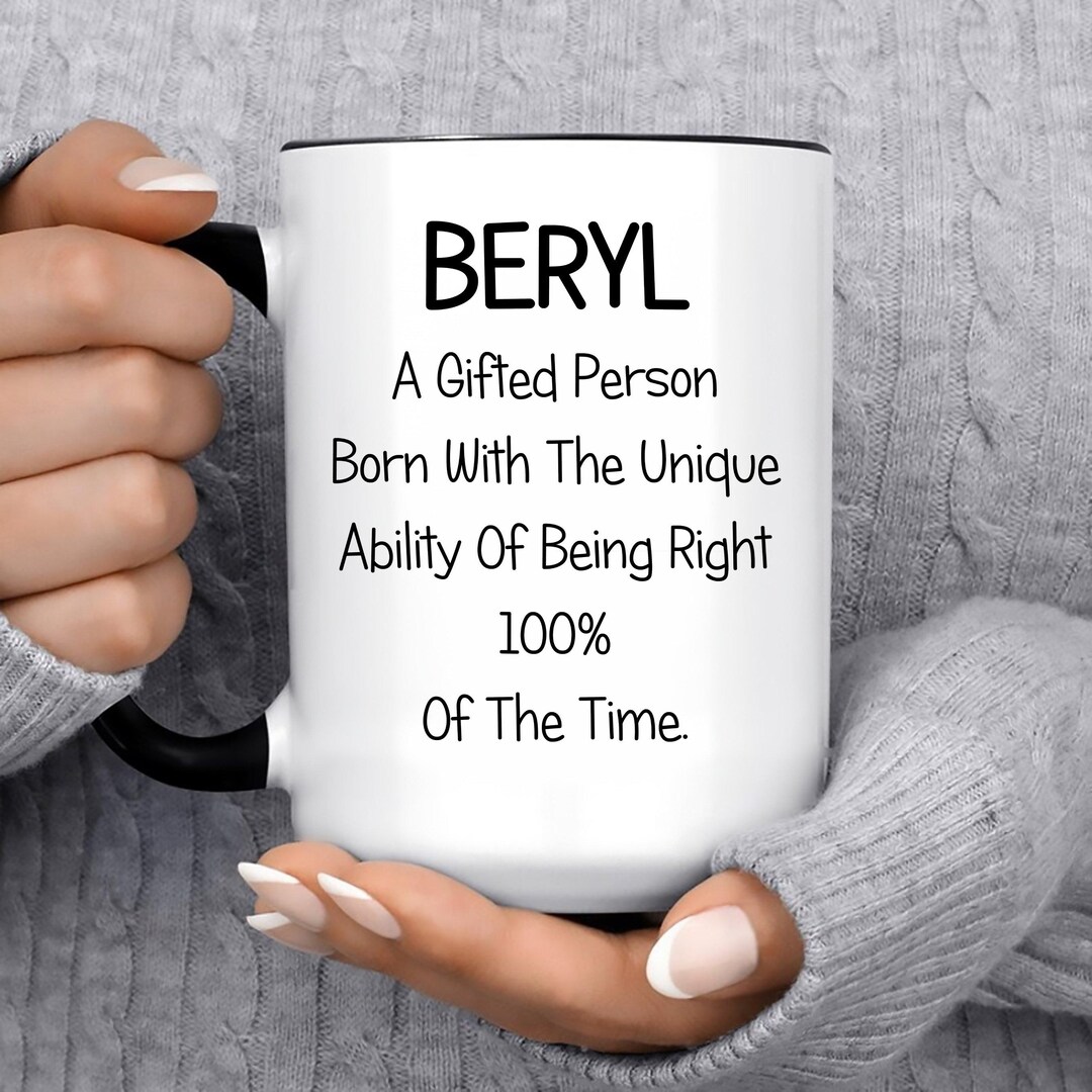 Sarcastic Beryl Mug-beryl Definition Mug-funny Beryl Mug-personalised ...