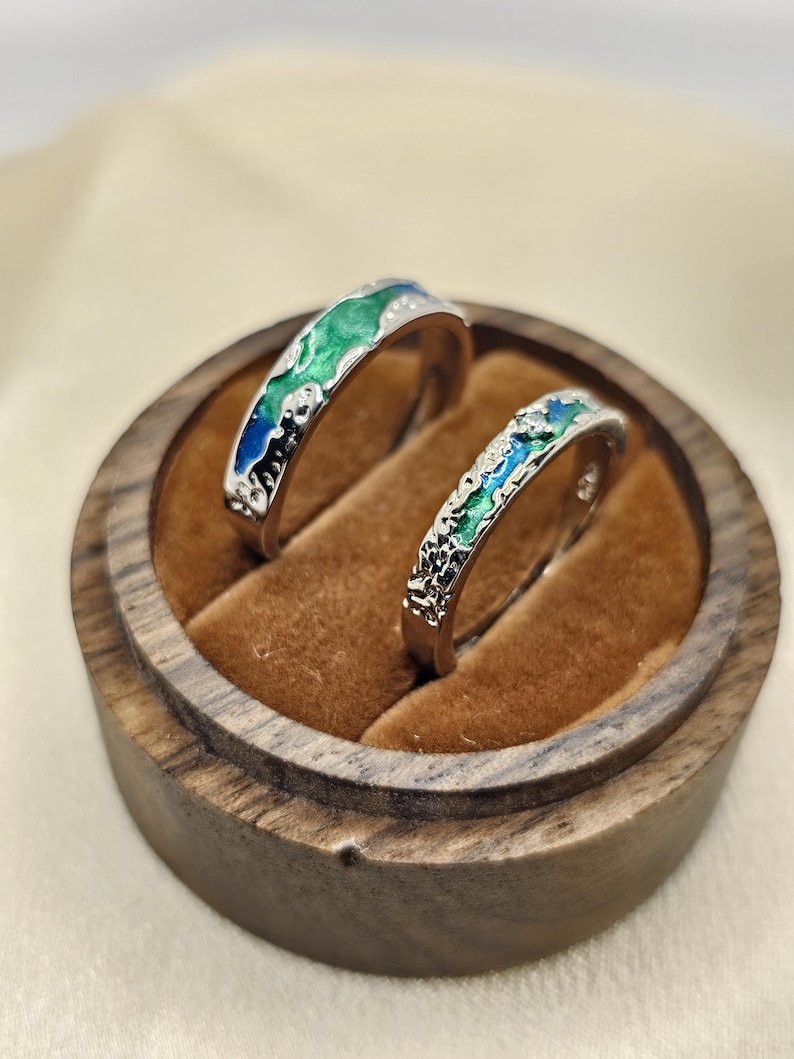 Personalized Sliver Initials Couple Rings, Matching Rings, Promise ...