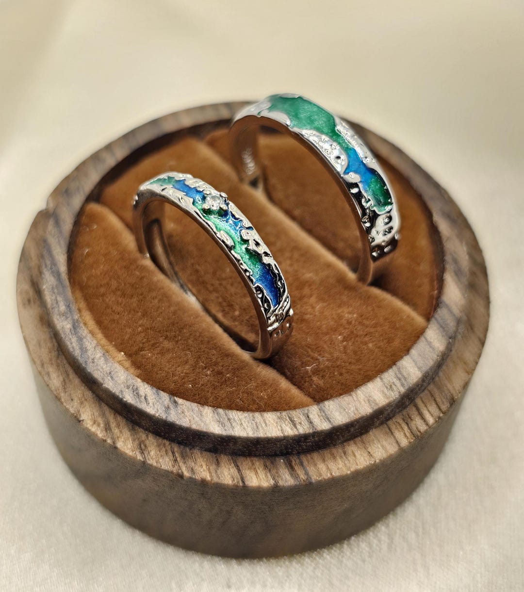 Personalized Sliver Initials Couple Rings, Matching Rings, Promise ...