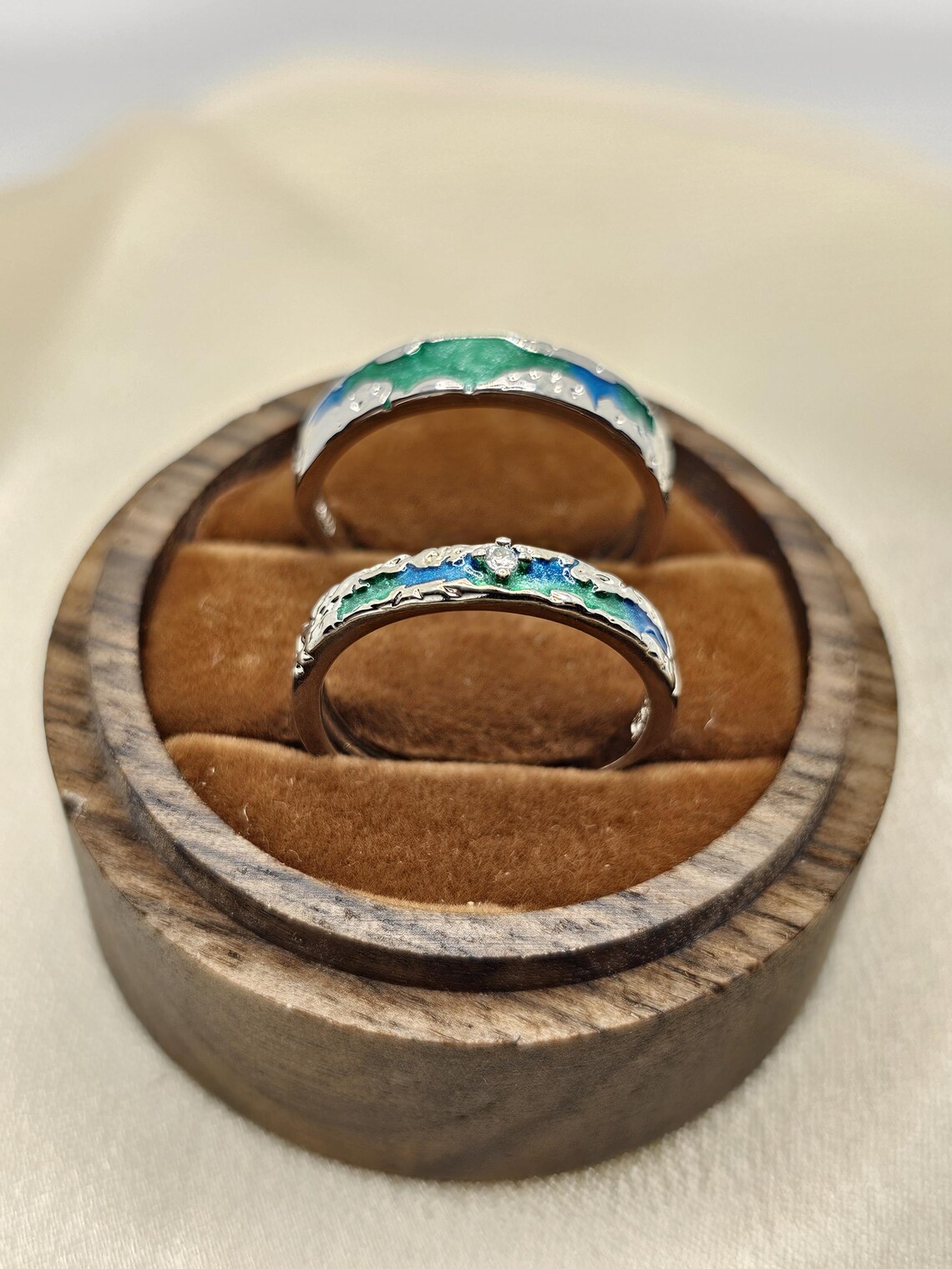 Personalized Sliver Initials Couple Rings, Matching Rings, Promise ...