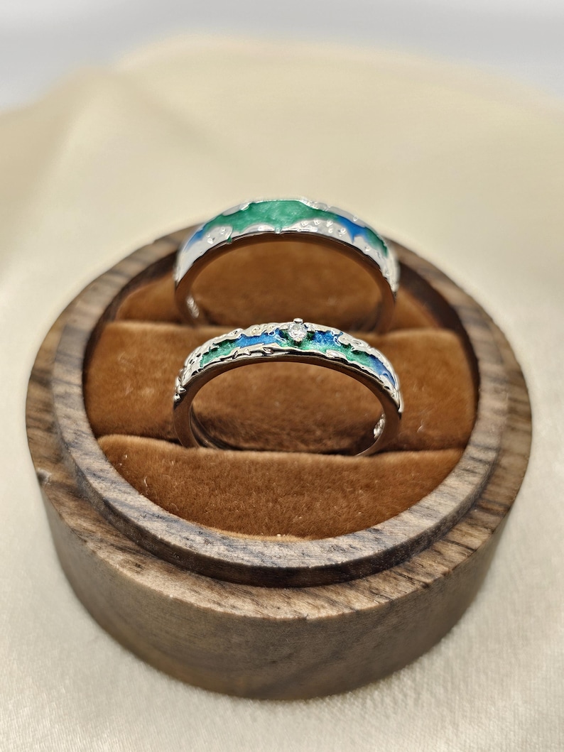 Personalized Sliver Initials Couple Rings, Matching Rings, Promise ...