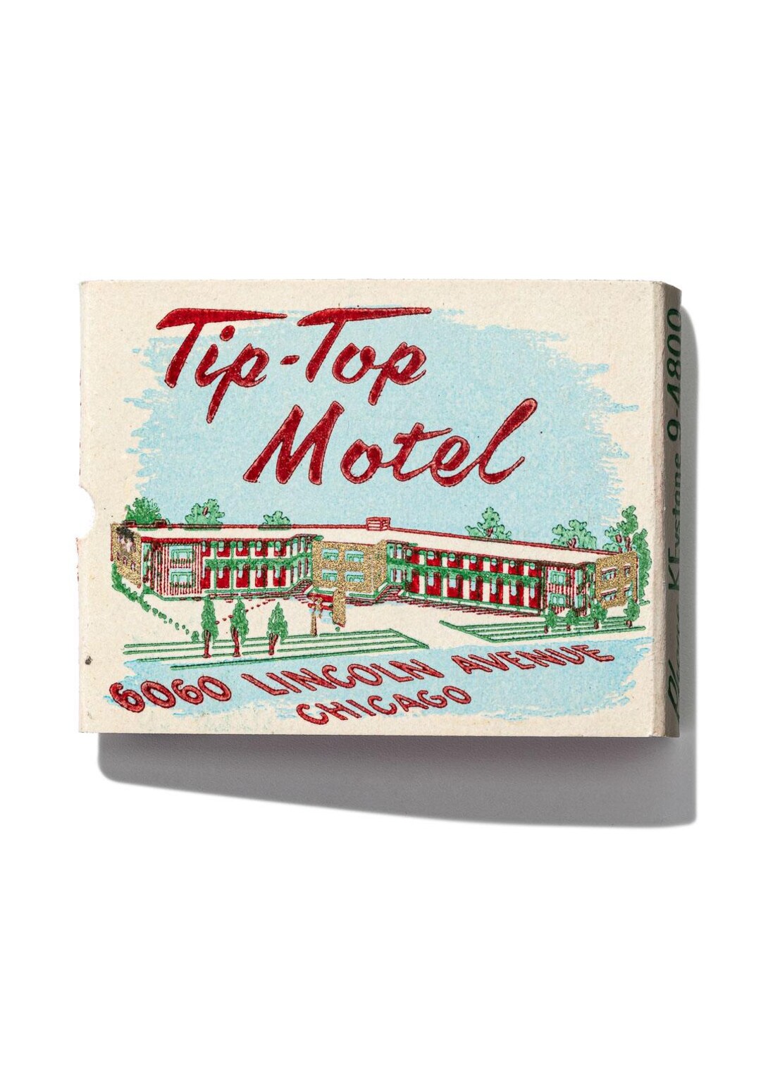 Nostalgic Chic: Vintage Matchbook Photo of Chicago's Tip-top Motel ...