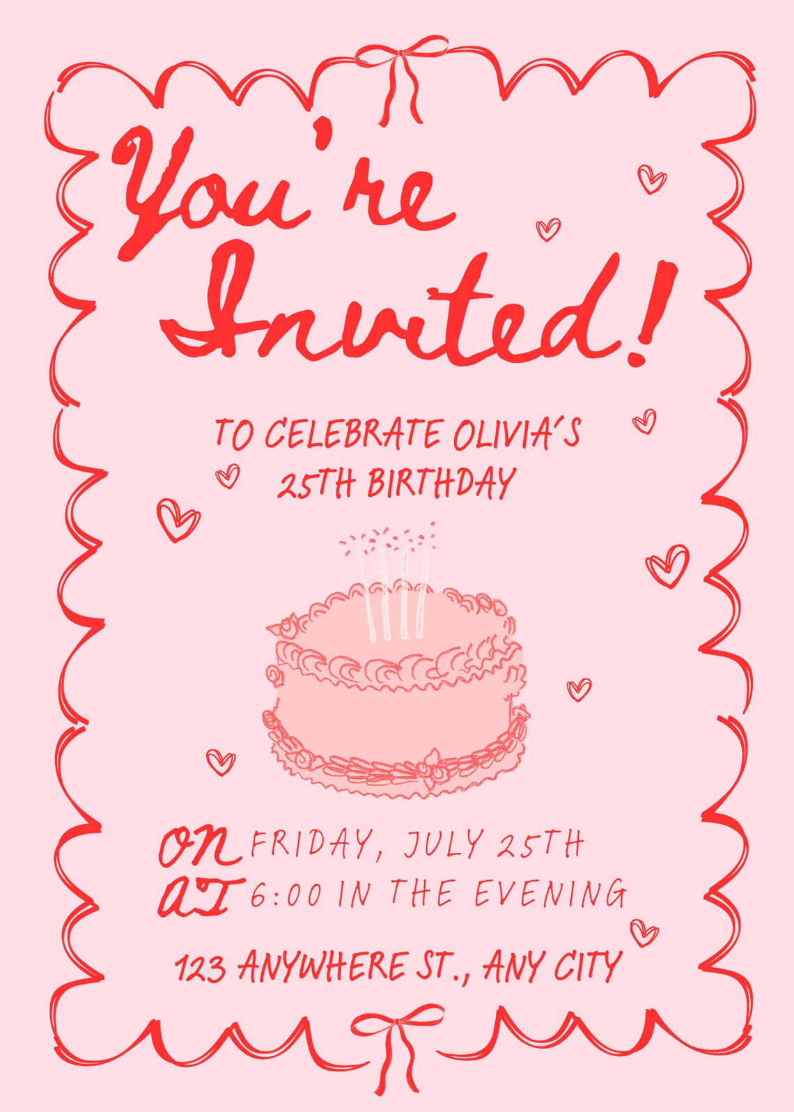 Customisable Birthday Invitation Template Editable & Instant Download ...